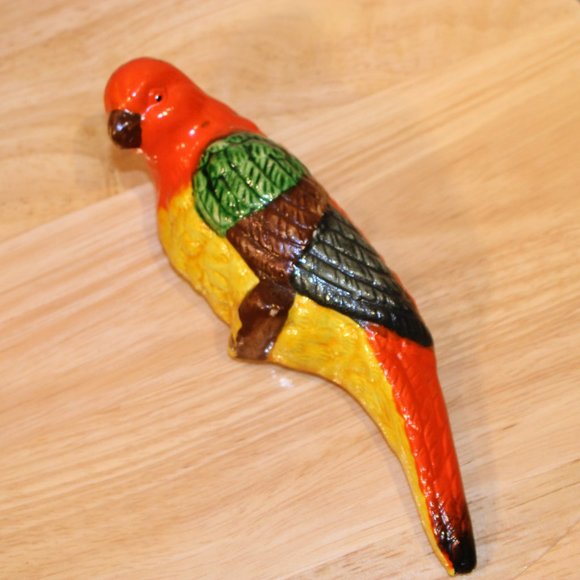 Japan | Accents | Vintage Parakeet Wall Pocket Bright Orangeyellow ...